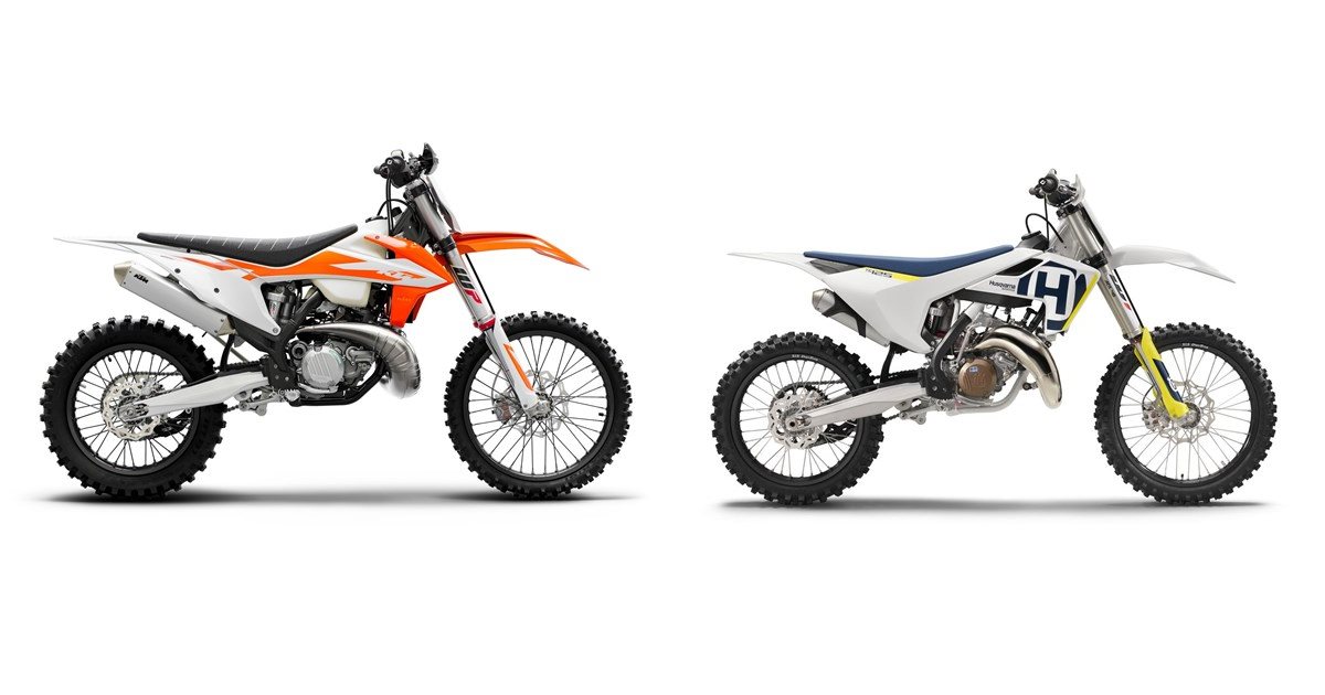 Motorrad Vergleich KTM 250 EXC TPI 2020 vs. Husqvarna TC 125 2018