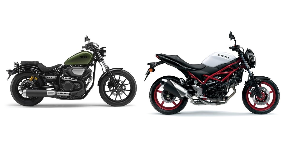 Motorrad Vergleich Yamaha XV 950 R 2015 vs. Suzuki SV650 2022