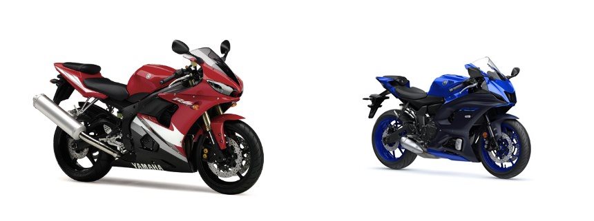 Motorrad Vergleich Yamaha YZF-R6 2005 vs. Yamaha R7 2022
