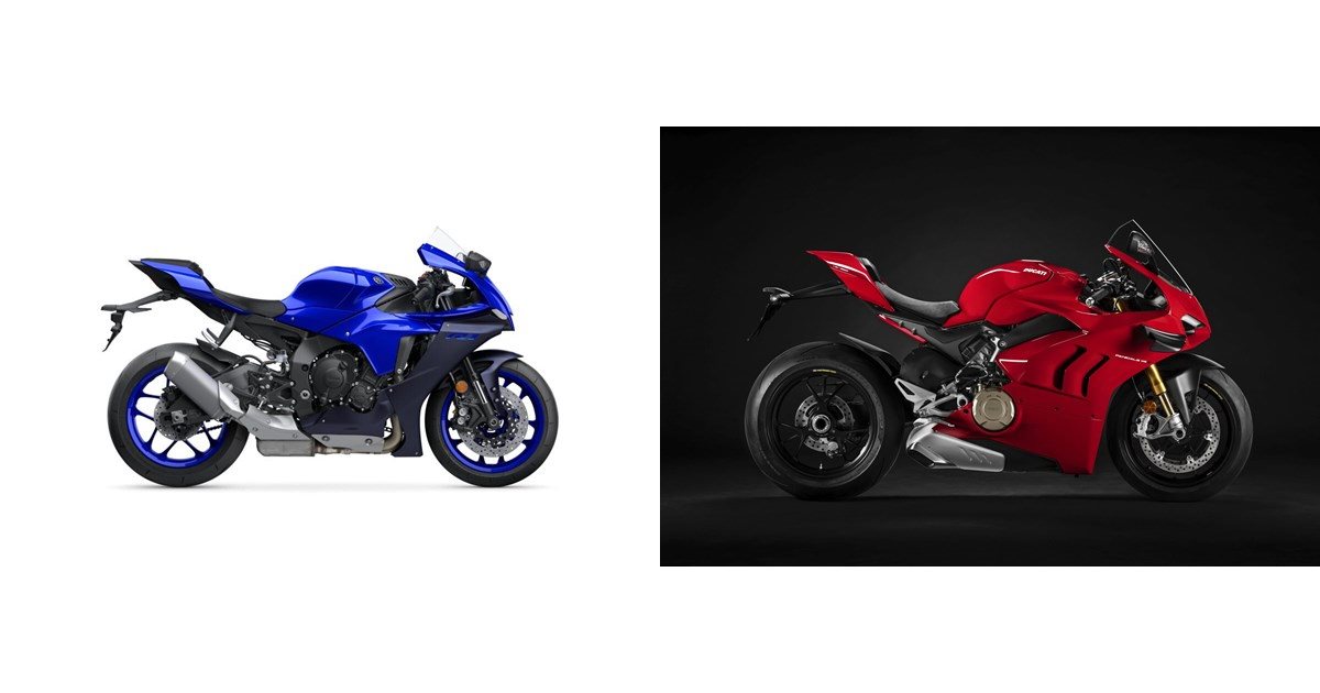 Motorrad Vergleich Yamaha R1 2023 vs. Ducati Panigale V4 S 2021