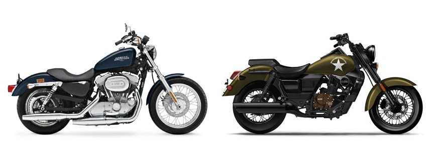 Motorrad Vergleich Harley-Davidson Sportster XL 883 L SuperLow 2009 vs ...