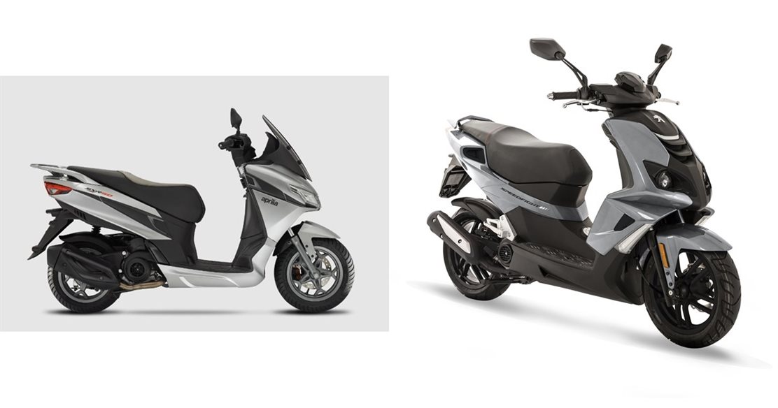 Motorrad Vergleich Aprilia Sxr 50 2023 Vs Peugeot Speedfight 4 50 4t 2022