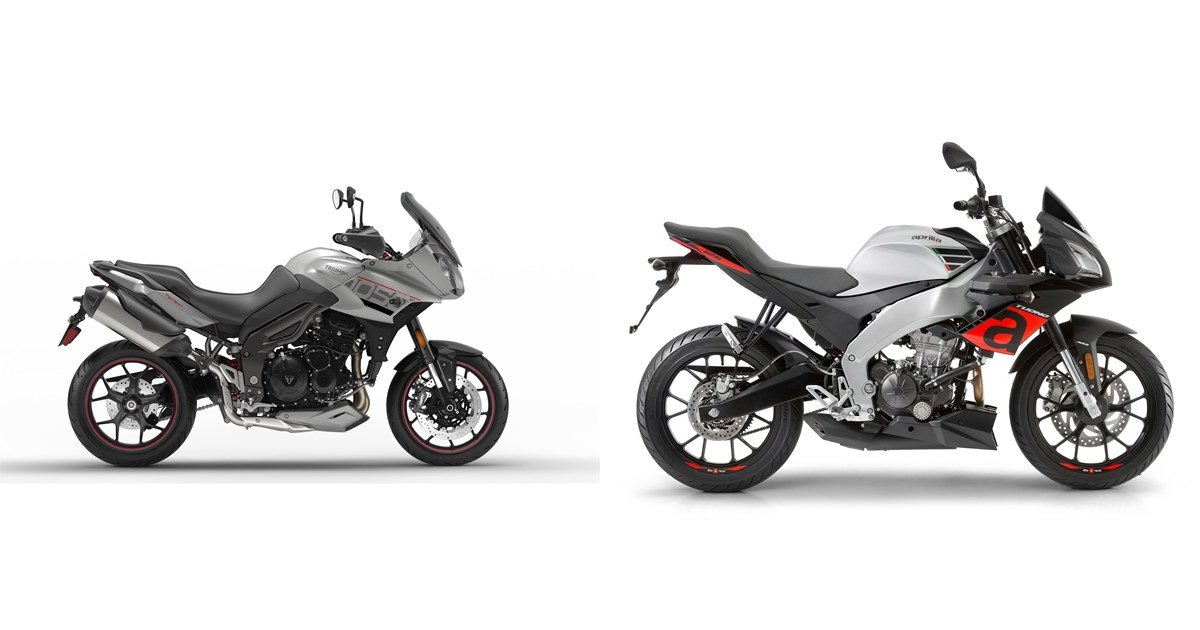 Motorrad Vergleich Triumph Tiger Sport 1050 2020 vs. Aprilia Tuono 125 2020