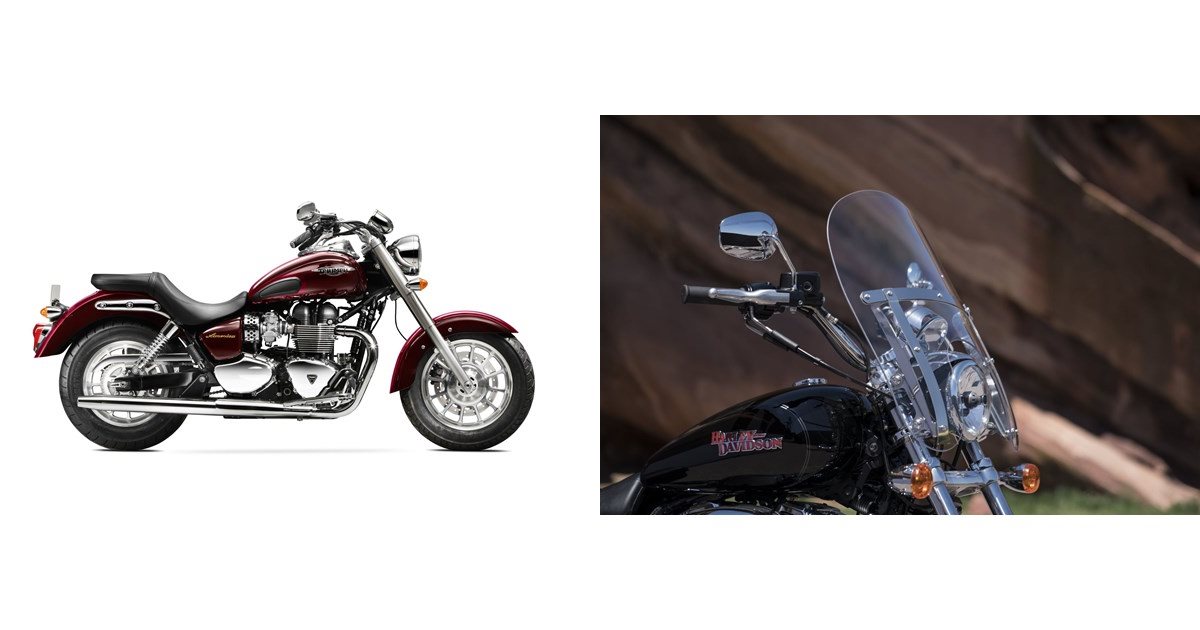 Motorrad Vergleich Triumph America 2016 vs. Harley-Davidson Sportster ...