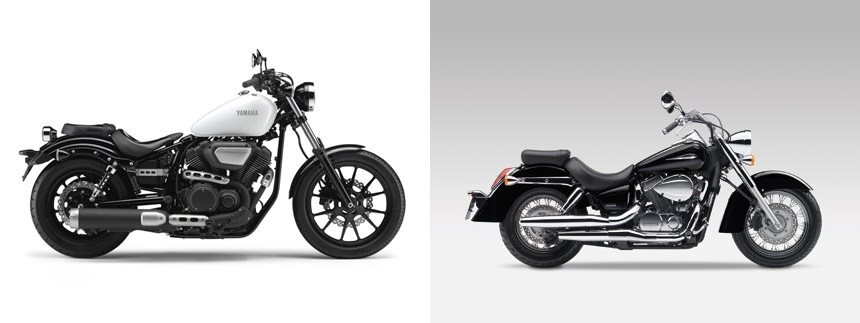 Motorrad Vergleich Yamaha XV 950 2014 vs. Honda VT 750 Shadow 2011