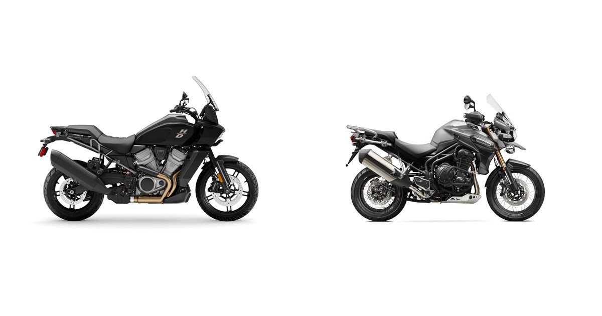 Motorrad Vergleich Harley-Davidson Pan America 1250 2021 vs. Triumph ...