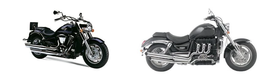 Motorrad Vergleich Kawasaki VN 2000 2005 vs. Triumph Rocket III 2009
