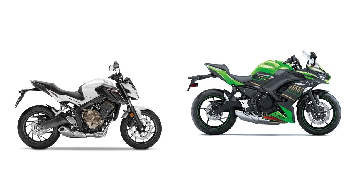 Motorrad Vergleich Honda CB650F 2018 vs. Kawasaki Ninja 650 2020