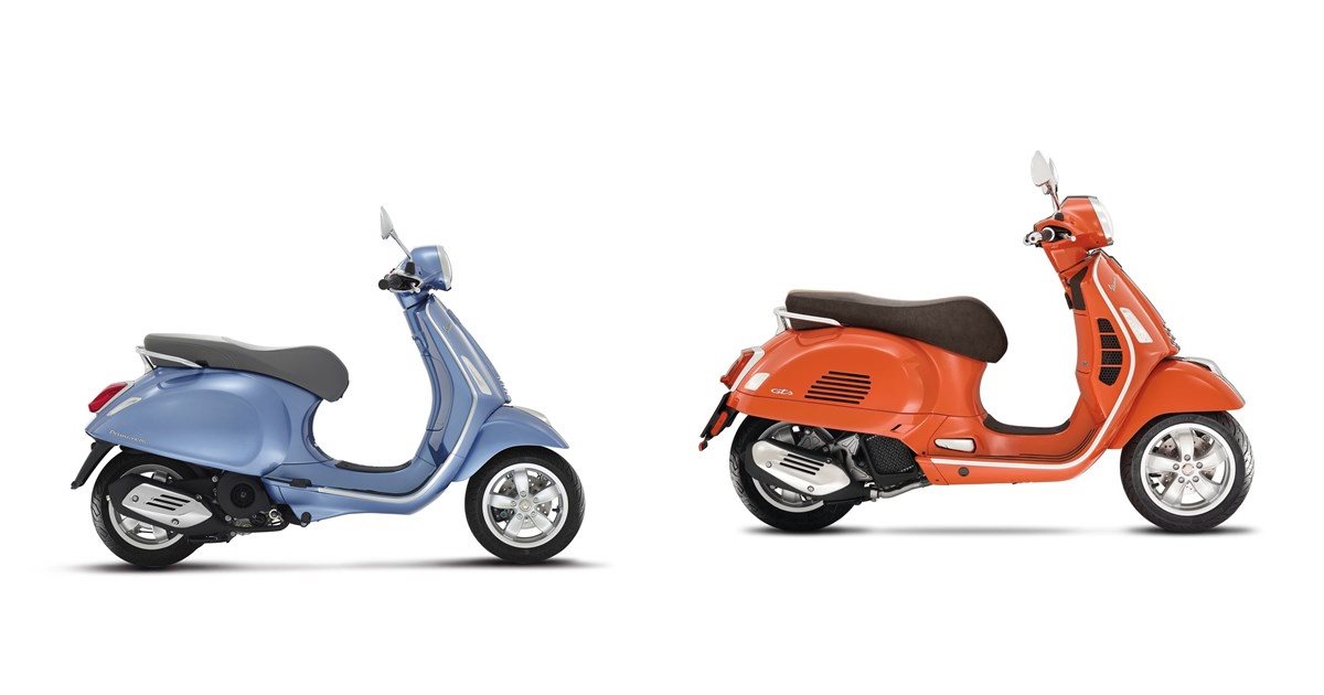 Motorrad Vergleich Vespa Primavera 125 i.e. 3V 2015 vs. Vespa GTS 125 iGET 2021