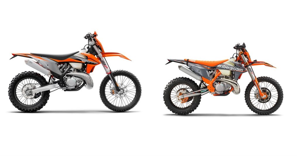Motorrad Vergleich KTM 300 EXC TPI 2021 vs. KTM 300 EXC TPI Erzberg Edition 2023