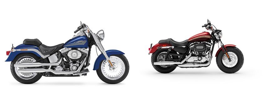 Motorrad Vergleich Harley-Davidson Softail Fat Boy FLSTF 2009 vs ...