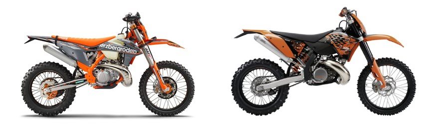 Motorrad Vergleich KTM 300 EXC TPI Erzberg Edition 2023 vs. KTM 300 EXC ...