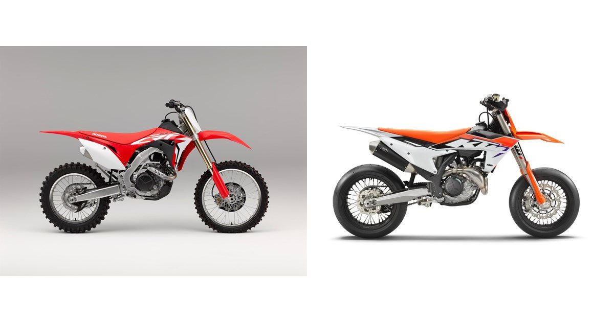 Motorrad Vergleich Honda CRF 450 RX 2017 vs. KTM 450 SMR 2023