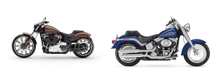 Motorrad Vergleich Harley-Davidson Softail Breakout FXBR 2019 vs ...