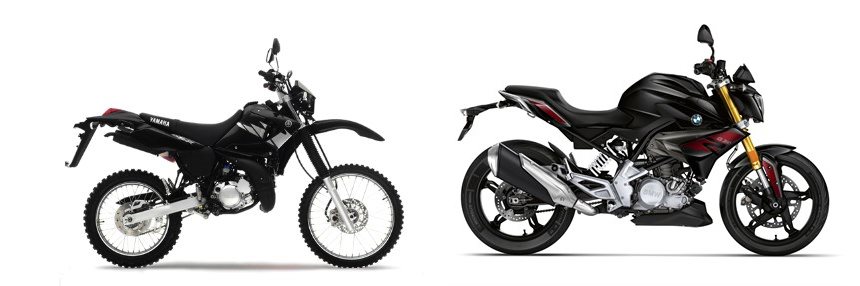 Motorrad Vergleich Yamaha DT 125 RE 2005 vs. BMW G 310 R 2020