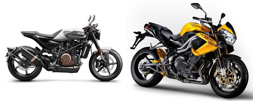 Motorrad Vergleich Husqvarna Vitpilen 701 2018 vs. Benelli TNT 1130 2009