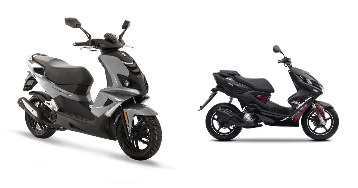 Motorrad Vergleich Peugeot Speedfight 4 50 4t 2023 Vs Yamaha Aerox