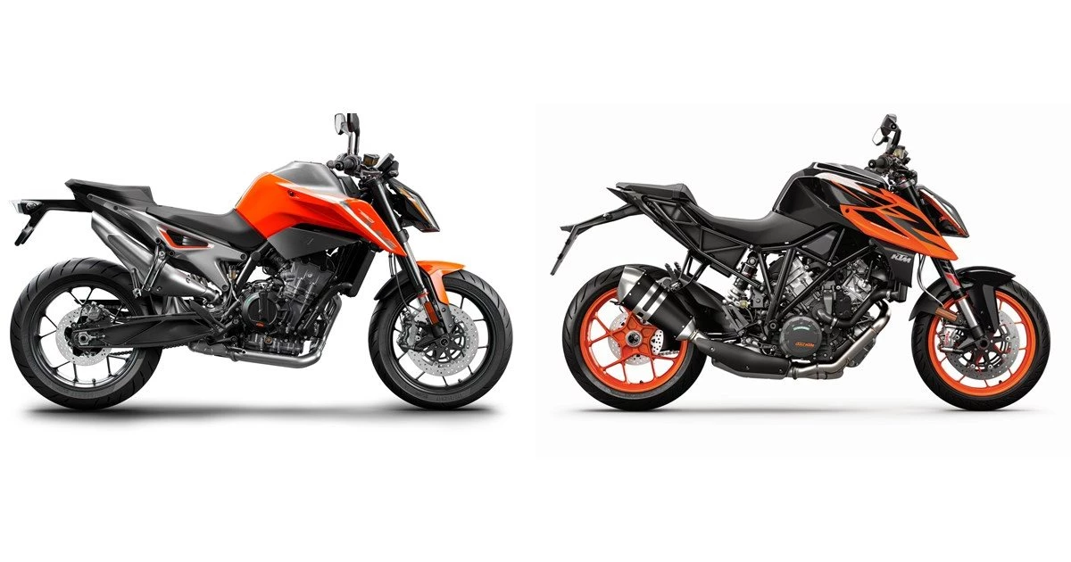 Motorrad Vergleich KTM 790 Duke 2018 vs. KTM 1290 Super Duke R 2019