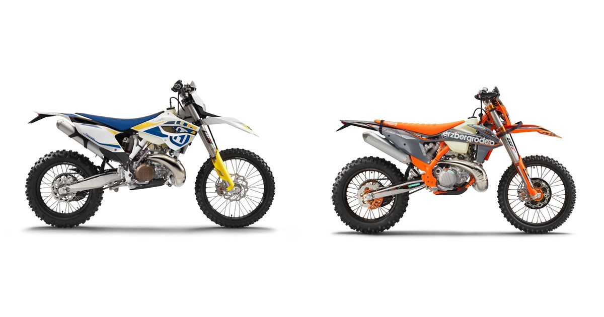 Motorrad Vergleich Husqvarna TE 250 2014 vs. KTM 300 EXC TPI Erzberg Edition 2023