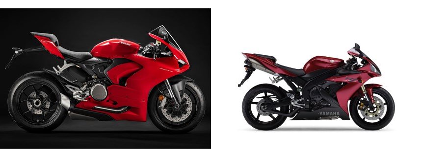Motorrad Vergleich Ducati Panigale V2 2020 vs. Yamaha R1 2008
