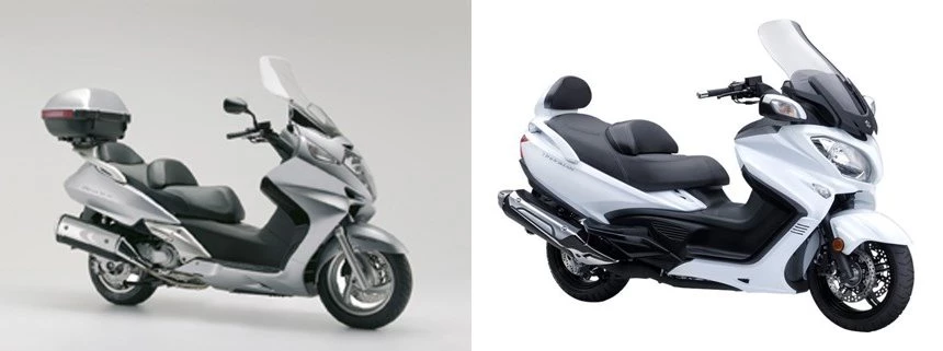 Motorrad Vergleich Honda Silver Wing 600 2007 vs. Suzuki Burgman 650 ...
