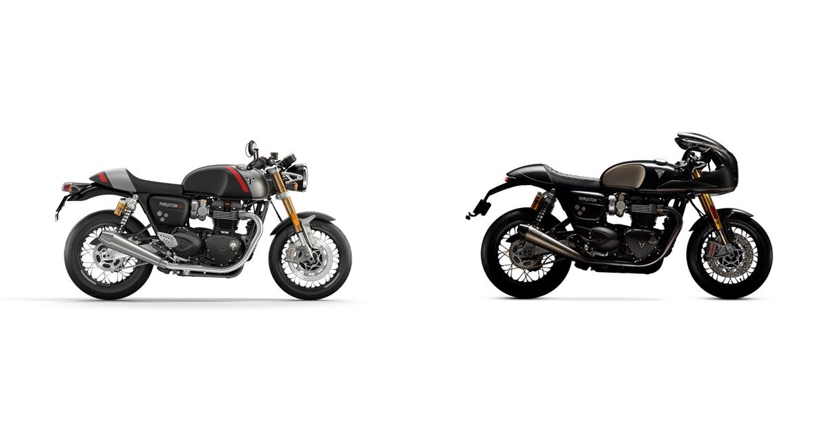 Motorrad Vergleich Triumph Thruxton RS 2020 vs. Triumph Thruxton TFC 2020