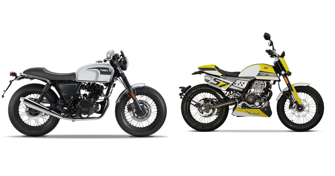 Motorrad Vergleich Brixton Sunray 125 2023 vs. FB Mondial Flat Track ...