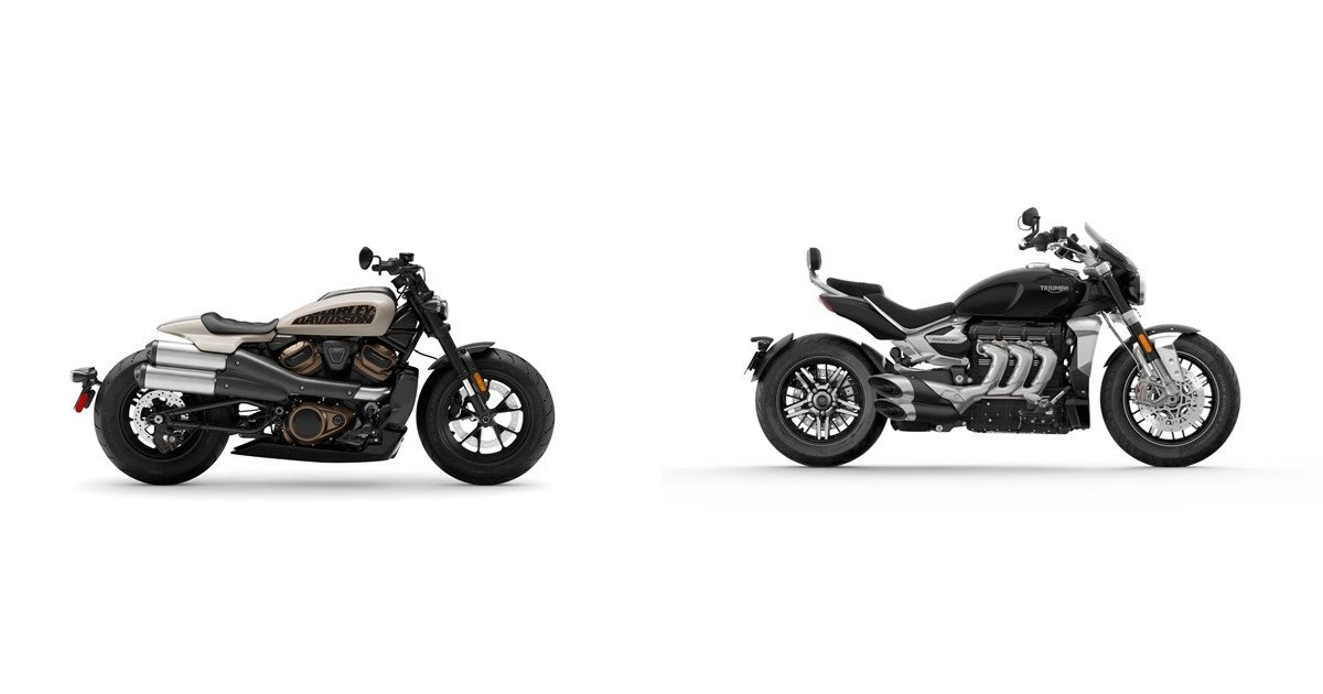 Motorrad Vergleich Harley-Davidson Sportster S RH1250S 2022 vs. Triumph ...