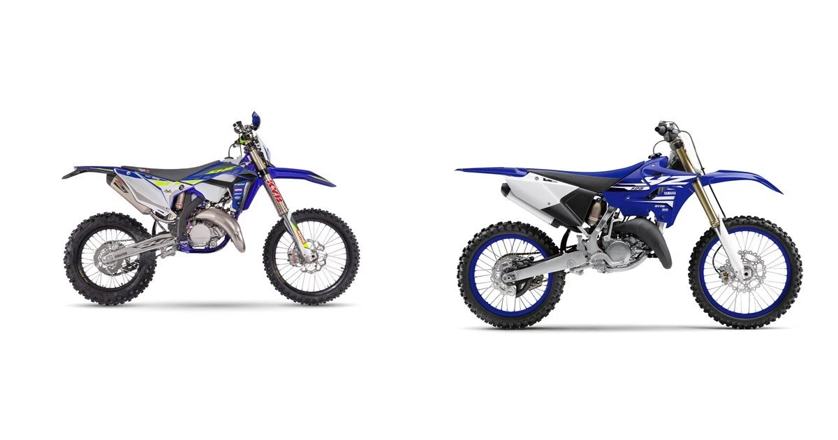 Motorrad Vergleich Sherco 125 SE Factory 2023 vs. Yamaha YZ 125 LC 2018