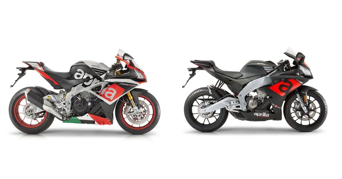 Motorrad Vergleich Aprilia RSV4 RF 2015 vs. Aprilia RS 125 ABS 2020