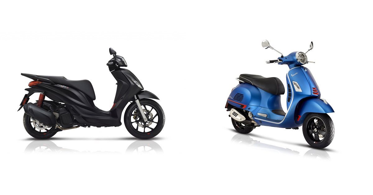 Motorrad Vergleich Piaggio Medley S 125 Ie Iget 2020 Vs Vespa Gts 300