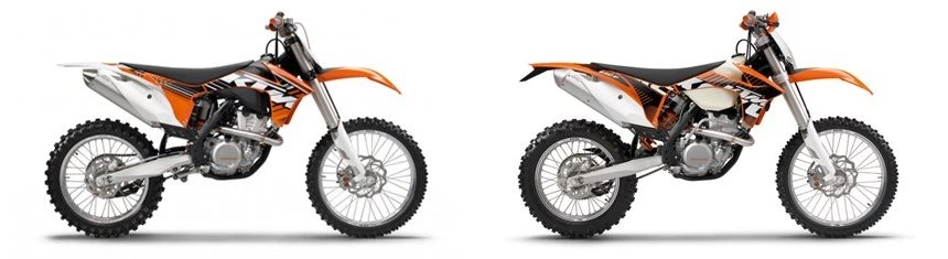KTM 350 SX-F 2011 vs KTM 350 EXC-F 2011