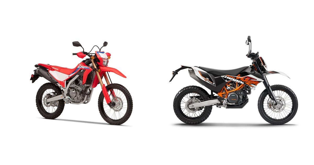 Motorrad Vergleich Honda CRF300L 2023 vs. KTM 690 Enduro R 2014