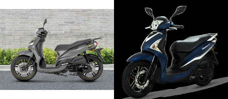 Motorrad Vergleich Peugeot Tweet 125 GT 2023 vs. Sym Symphony ST 125 2020