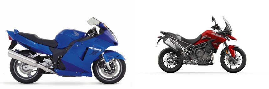 Motorrad Vergleich Honda CBR 1100 XX Super Blackbird 2005 vs. Triumph ...