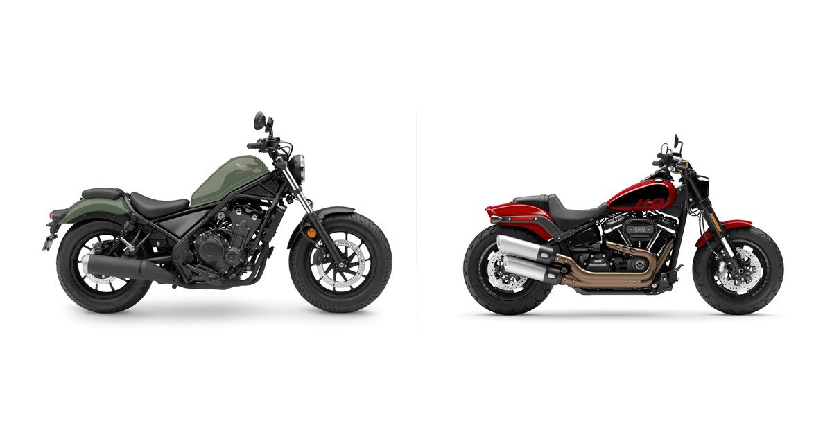 Honda CMX500 Rebel 2022 vs Harley-Davidson Softail Fat Bob 114 FXFBS 2023