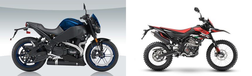 Motorrad Vergleich Buell Lightning XB 12 Scg 2009 vs. Aprilia RX 125 2021