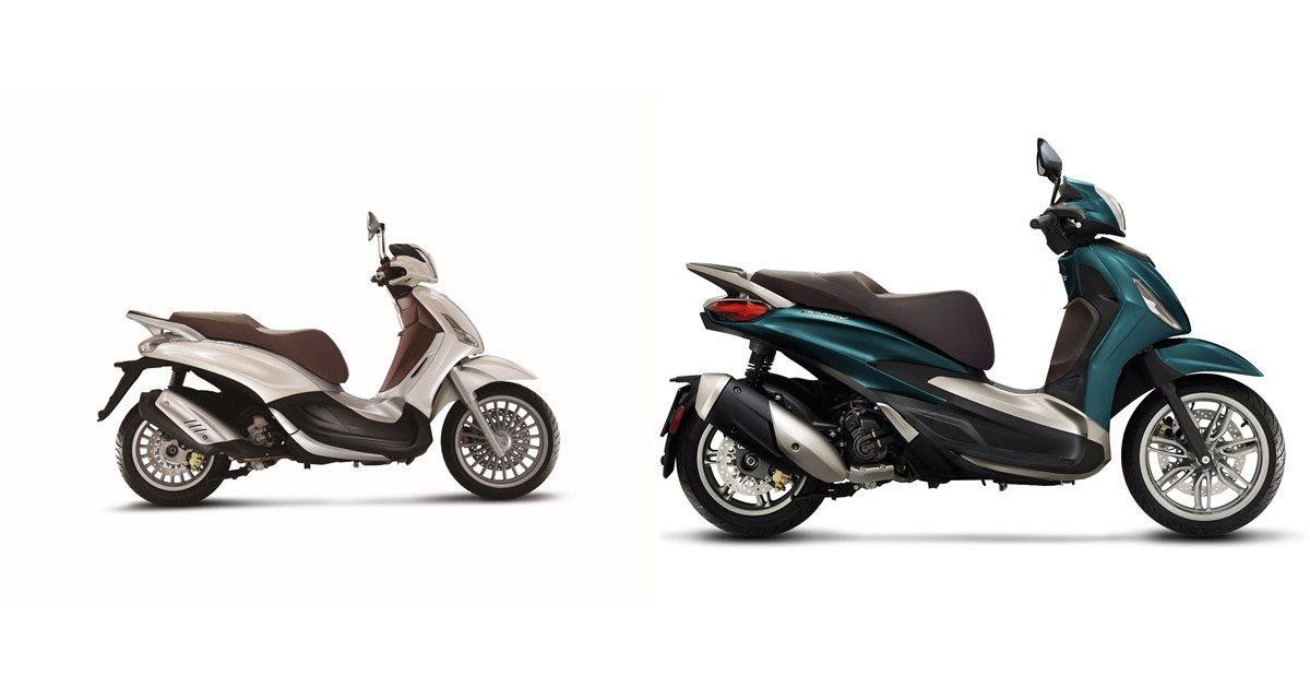 Motorrad Vergleich Piaggio Beverly 300 i.e. 2015 vs. Piaggio Beverly ...