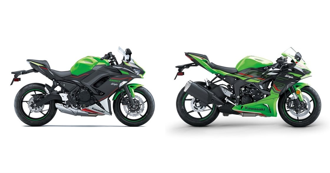 Kawasaki Ninja 650 2021 vs Kawasaki Ninja ZX-6R 2024
