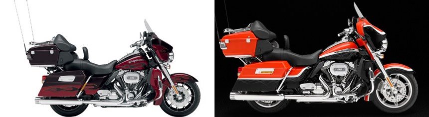 Motorrad Vergleich Harley-Davidson CVO FLHTCUSE Ultra Classic Electra ...