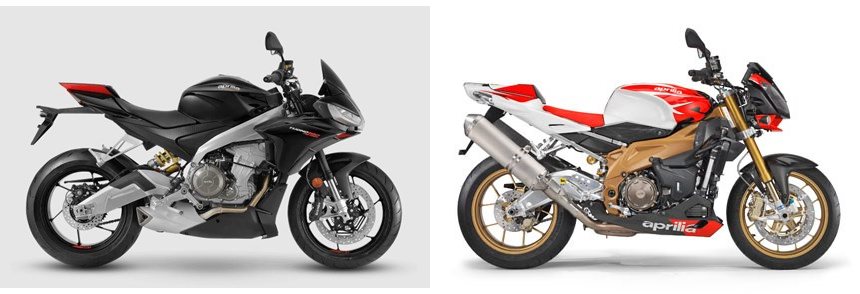 Motorrad Vergleich Aprilia Tuono 660 Factory 2023 vs. Aprilia RSV 1000 Tuono Factory 2009