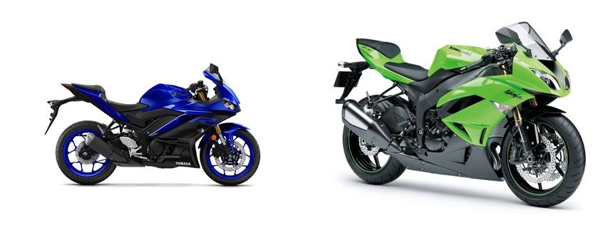 Motorrad Vergleich Yamaha R3 2019 vs. Kawasaki Ninja ZX-6R 2009