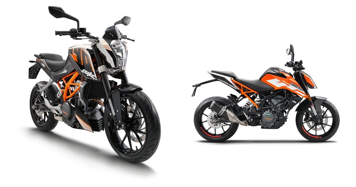 Motorrad Vergleich KTM 390 Duke 2013 vs. KTM 125 Duke 2020