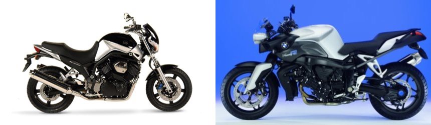 Motorrad Vergleich Yamaha BT 1100 Bulldog 2005 vs. BMW K 1200 R 2009
