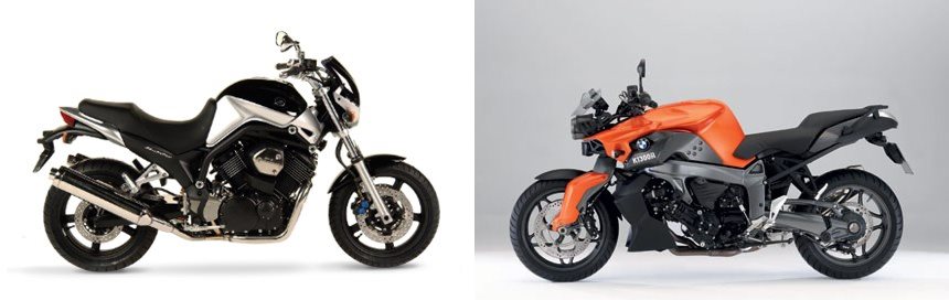 Motorrad Vergleich Yamaha BT 1100 Bulldog 2005 vs. BMW K 1300 R 2009
