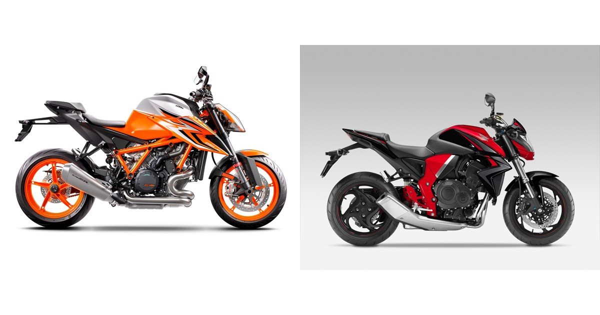 KTM 1290 Super Duke R 2023 vs Honda CB 1000 R 2016