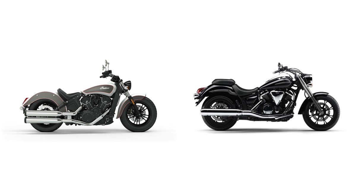 Motorrad Vergleich Indian Scout Sixty 2020 vs. Yamaha XVS 950 A 2016