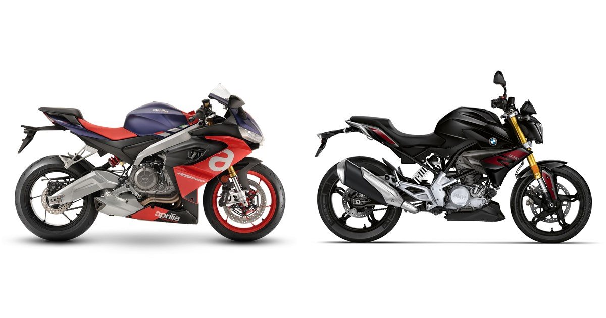 Motorrad Vergleich Aprilia RS 660 2021 vs. BMW G 310 R 2020