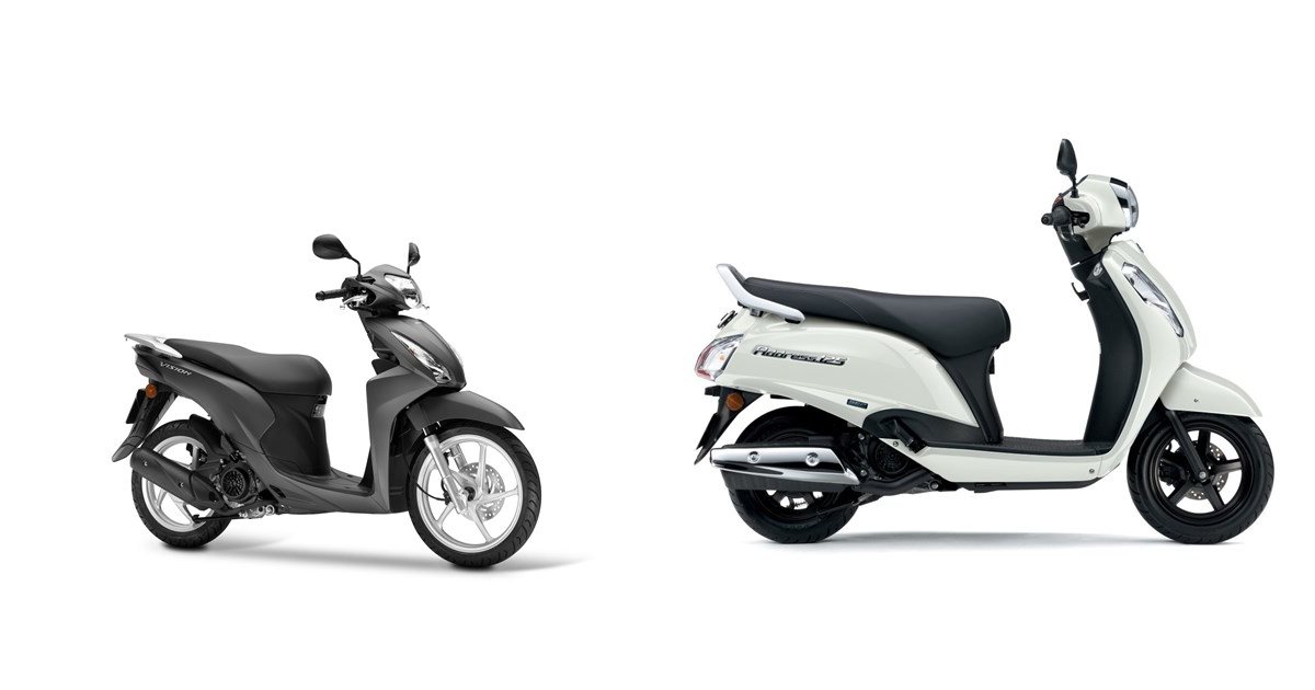 Motorrad Vergleich Honda NSC Vision 110 2017 vs. Suzuki Address 125 2023