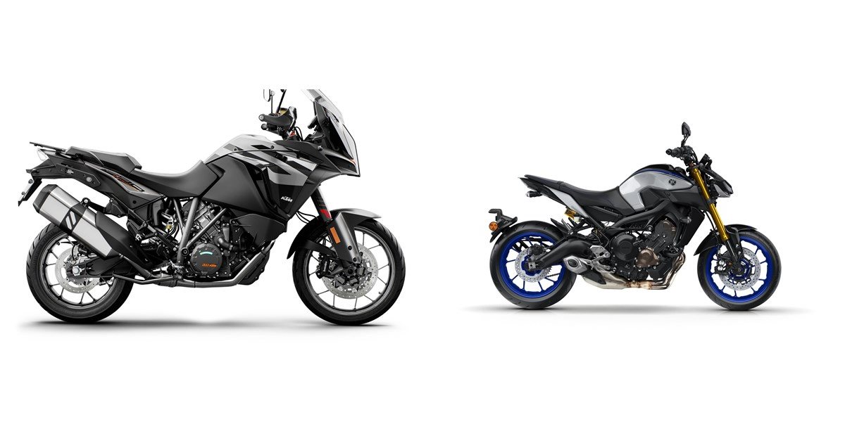 Motorrad Vergleich KTM 1290 Super Adventure S 2019 vs. Yamaha MT-09 SP 2020